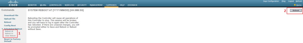 Reboot or Restart Cisco WLC and Access Points - CLI & GUI - edledge