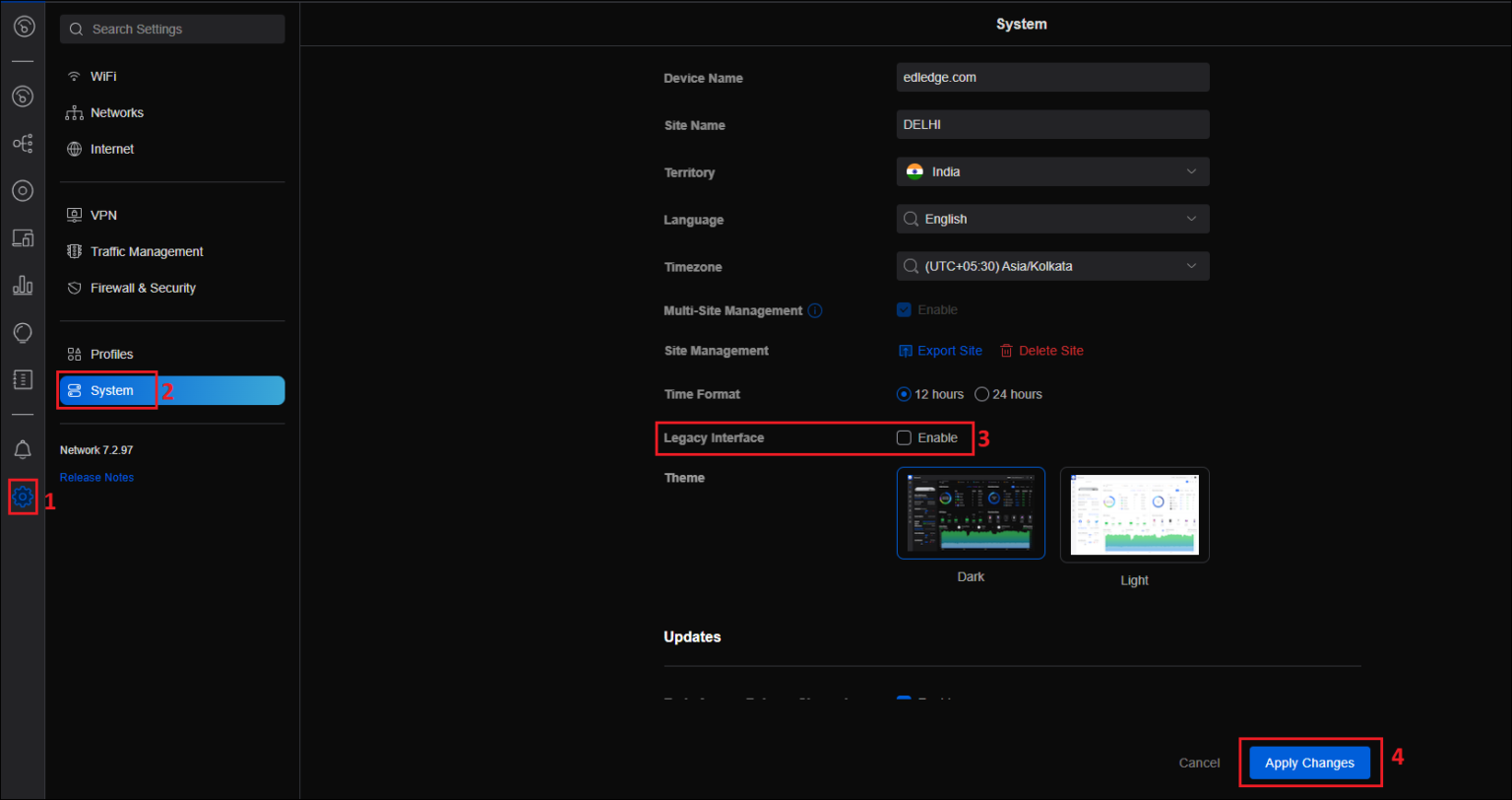 How to Switch Between Legacy & New User Interface of Ubiquiti